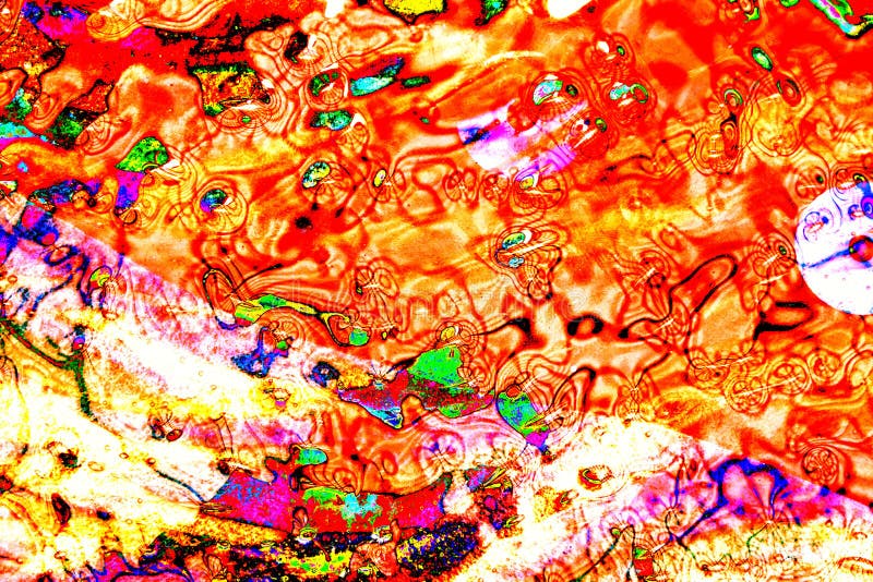 Abstract Vibrant Multi-color Wet Paint Drops and Splotch on Black ...