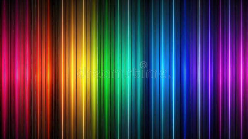 Abstract Vibrant Multicolored Vertical Stripes Glowing Neon Light ...