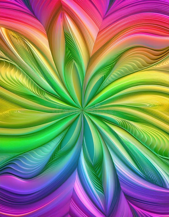 Abstract Vibrant Patterns in a Kaleidoscopic Design Featuring a ...