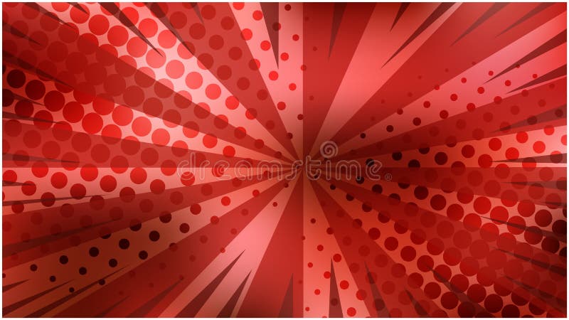 Abstract Vibrant Red Retro Comic Background Stock Vector - Illustration ...