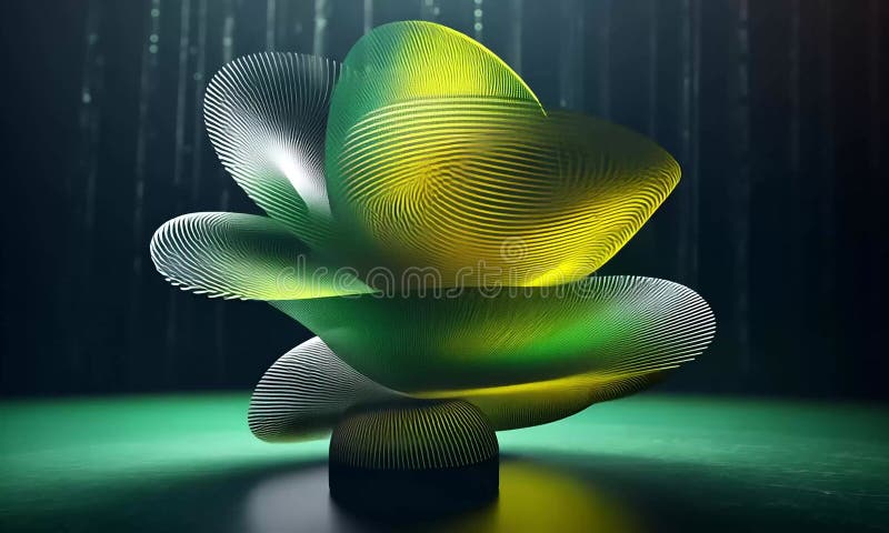 Abstract, Vibrant, Sculpted, Layered, Organic Forms Stock Footage ...
