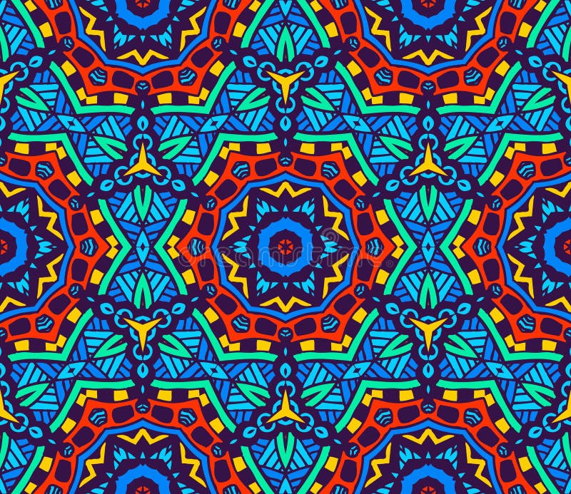 Abstract Vibrant Seamless Pattern Stock Vector - Illustration of ...