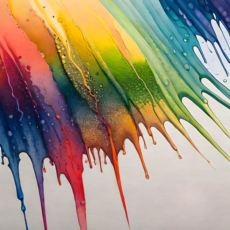 Color Splashes in Green - Ai Generated Image Stock Illustration ...