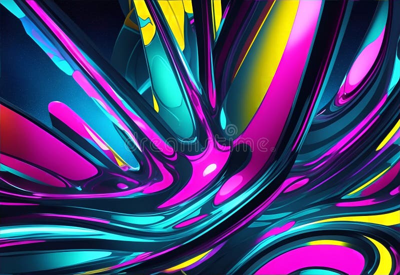 Abstract Vibrant Swirls: a Symphony of Color and Form Stock ...