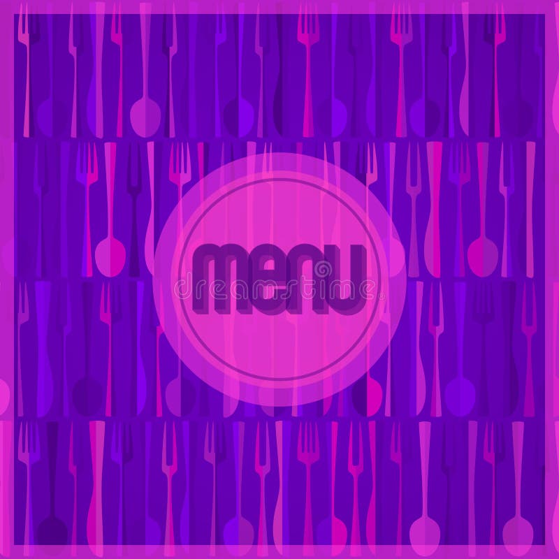 Abstract Vibrant Violet Stylish Restaurant or Cafe Menu Stock Vector ...