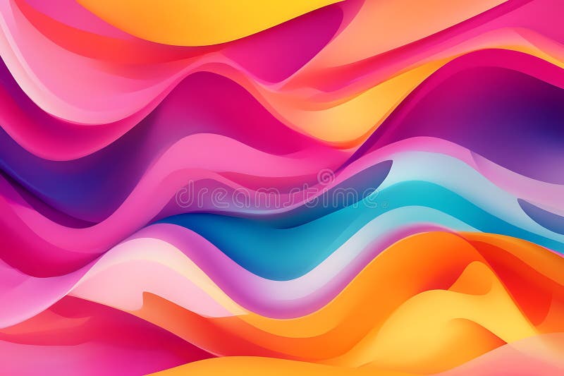Abstract Vibrant Wave Background Stock Illustration - Illustration of ...