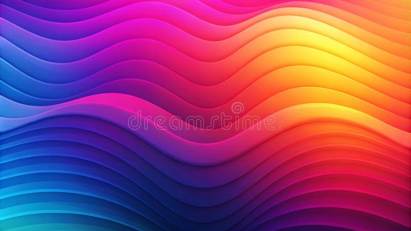 Abstract Vibrant Wave Pattern Background with Smooth Gradient Color ...