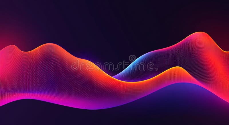 Abstract Vibrant Waveform Digital Art Background Design Modern ...