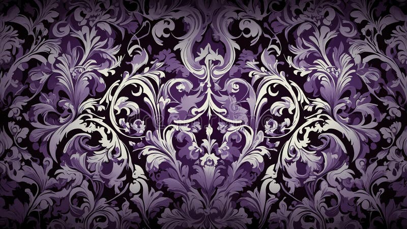 Abstract Victorian Wallpaper with Shades of Purple for Ai Generated ...