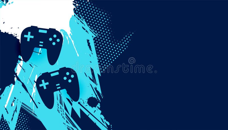 Abstract Video Game Controller Background with Text Space Stock Vector ...