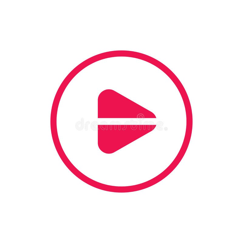 Abstract Video Play Button Logo Icon Design Template Elements Stock ...