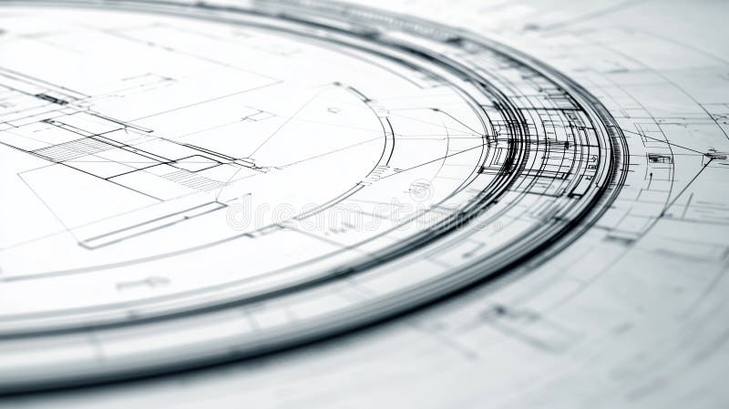 Abstract Blueprint Design with Intricate Lines Stock Illustration ...