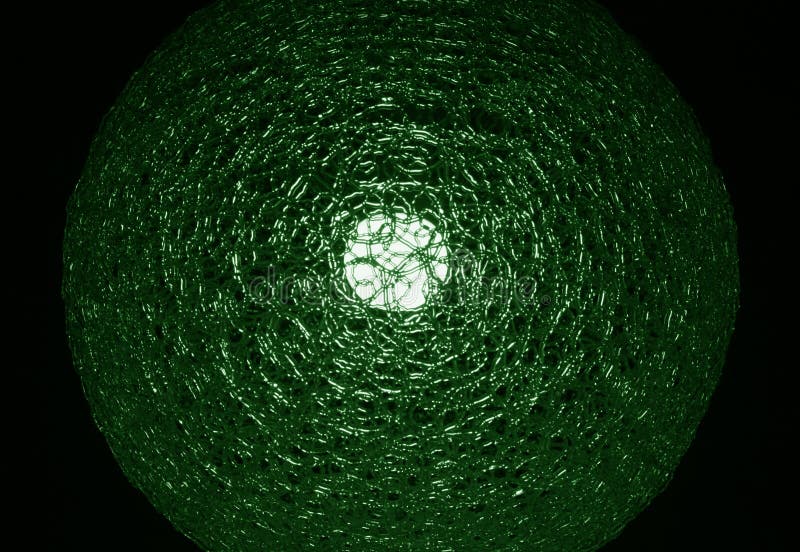 Abstract View of Electric Lamp in Green Tone Stock Image - Image of ...