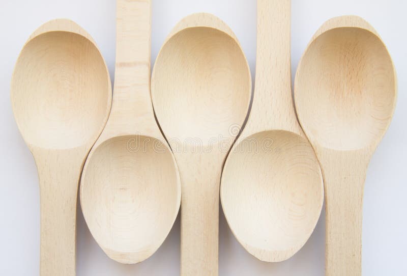 Abstract View of Five Wooden Spoons Stock Image - Image of abstract ...