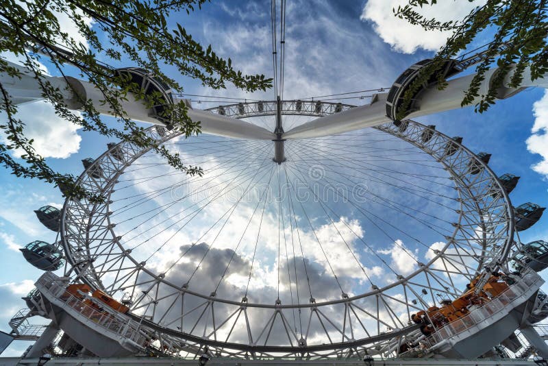 Abstract View of Millennium Wheel,looking Up at the Supporting ...