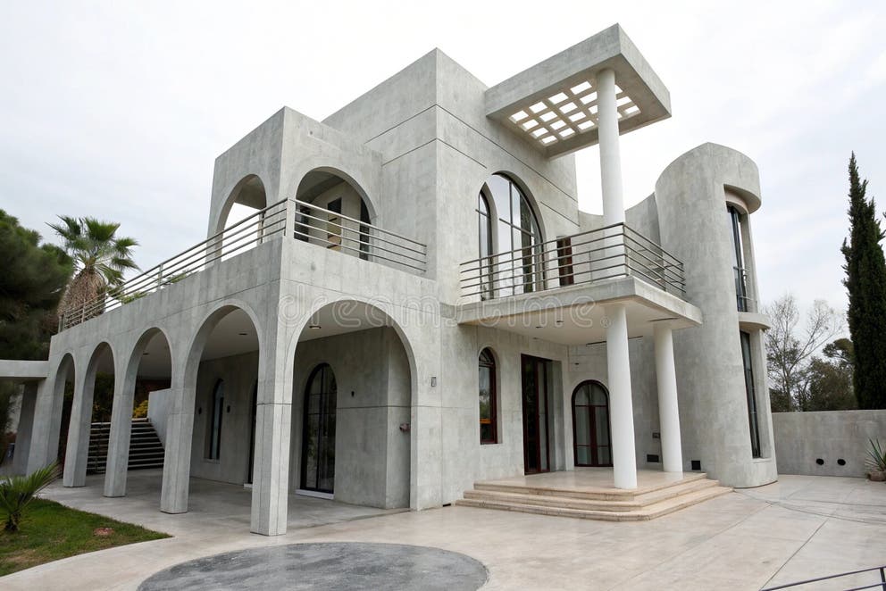 Modern Architecture Minimal Building Abstract Concrete House Stock ...