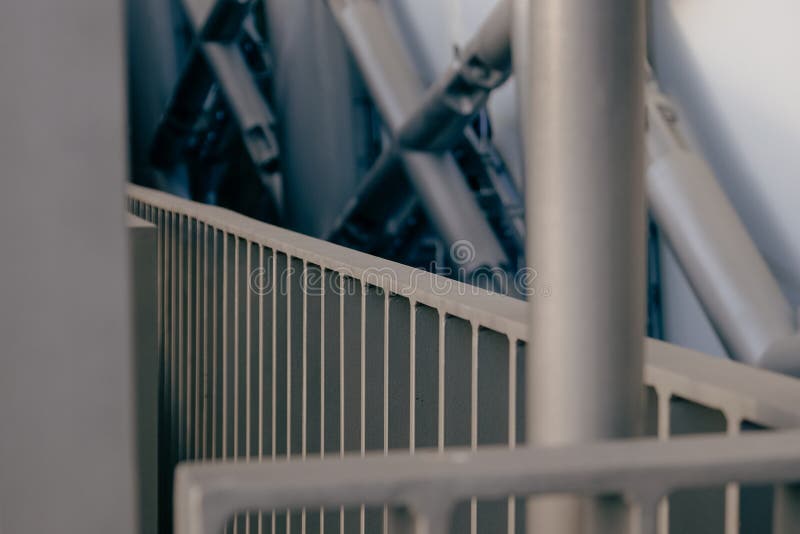 Abstract View of a Modern Architectural Structure Featuring Metal Beams ...