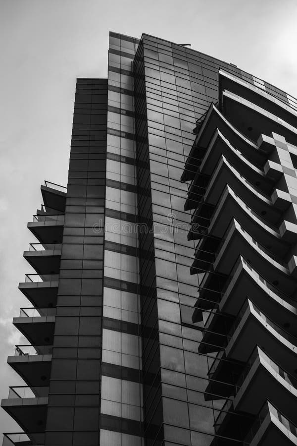 Abstract View of a Modern Building in Black and White Editorial Photo ...