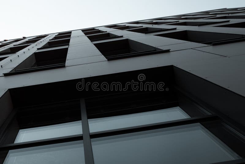 Abstract View of a Modern Building Facade. Perspective of a Office ...
