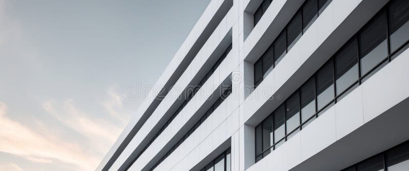 Abstract View of Modern Office Building Facade. Stock Photo - Image of ...