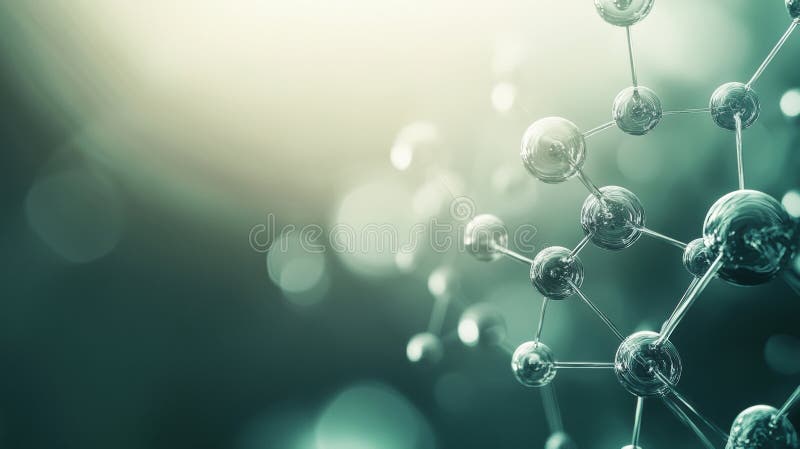 Abstract View of Molecules and Chemical Structures Illustrating ...