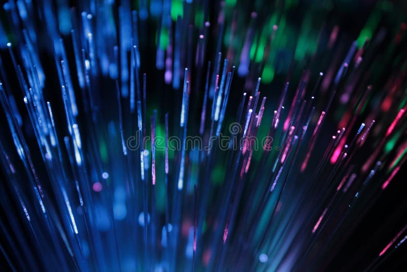 Abstract View of Multicolor Optical Fibers As a Background Stock Image ...