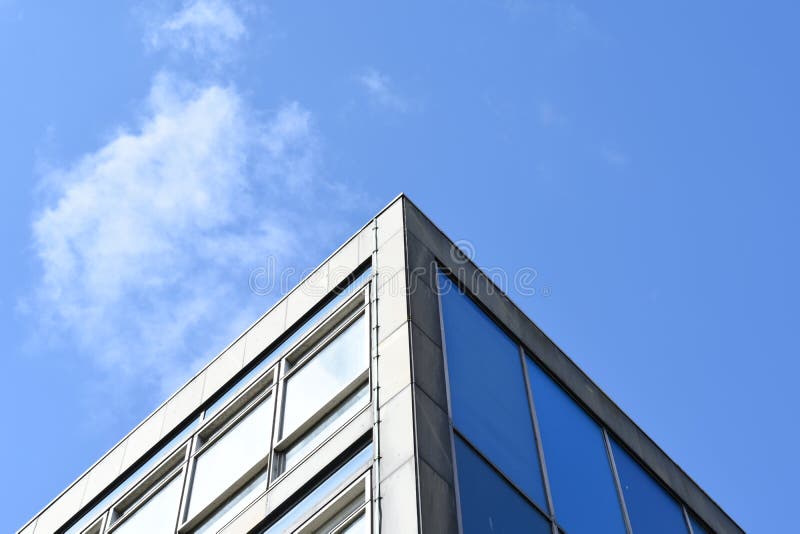 Abstract View of an Office Building and Blue Sky Stock Image - Image of ...