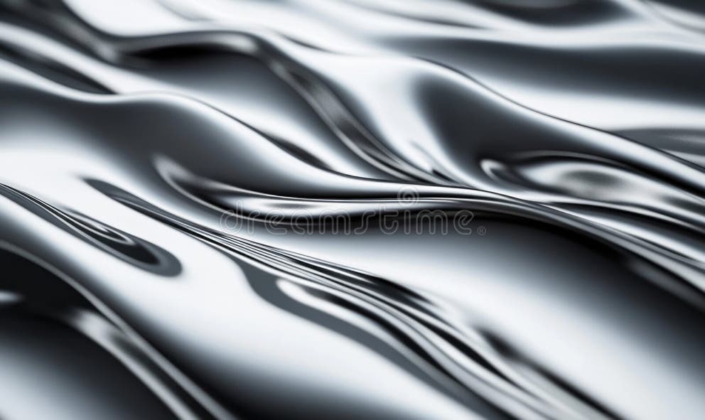 An Abstract View of Rippled Liquid Metal Creating an Elegant and ...