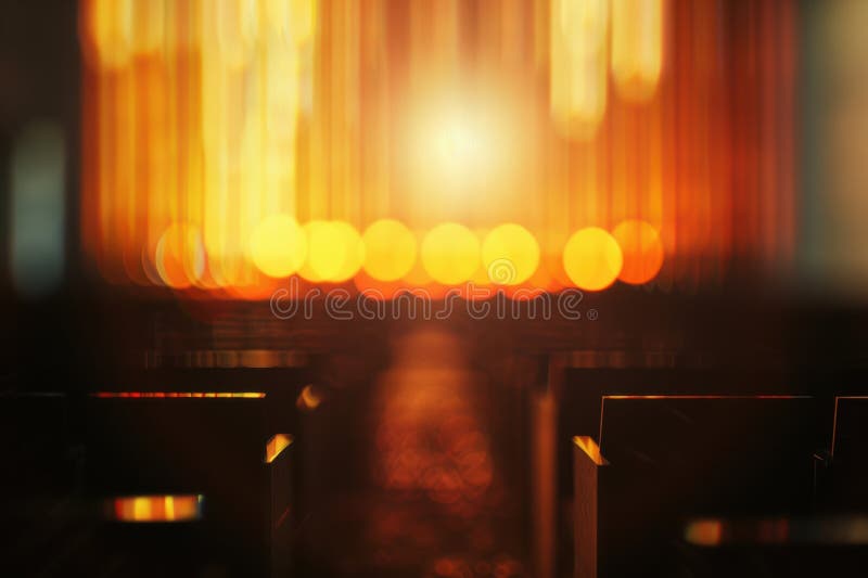 Abstract View of Rows of Seating in a Modern Conference Hall with Soft ...