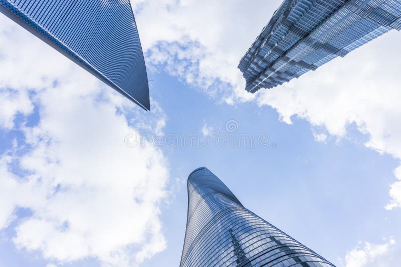 Abstract View of a Skyscraper Stock Image - Image of urban, shanghai ...