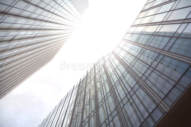 Abstract View of a Skyscraper with Sunlight Stock Photo - Image of ...