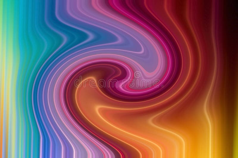 Swirls of rainbow colour stock illustration. Illustration of abstract ...
