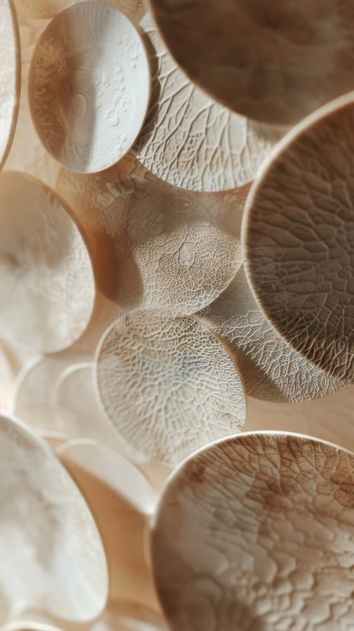 Abstract View of Textured Ceramic Dishes Stock Image - Image of pattern ...