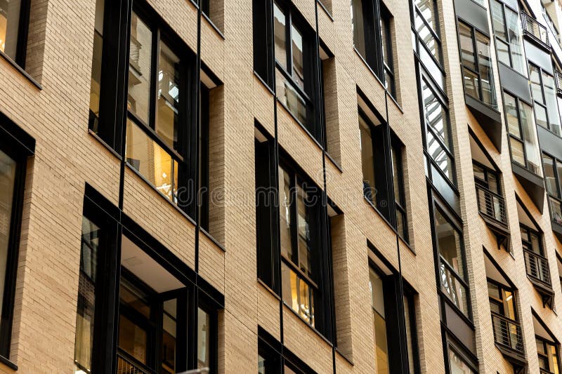 Abstract View of Windows on a Building Stock Photo - Image of glass ...