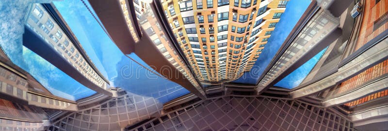 Abstract Views of a Modern Apartment Building Stock Image - Image of ...