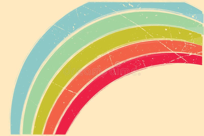 Abstract Vintage Background with Five Colors Rainbow Stock Vector ...
