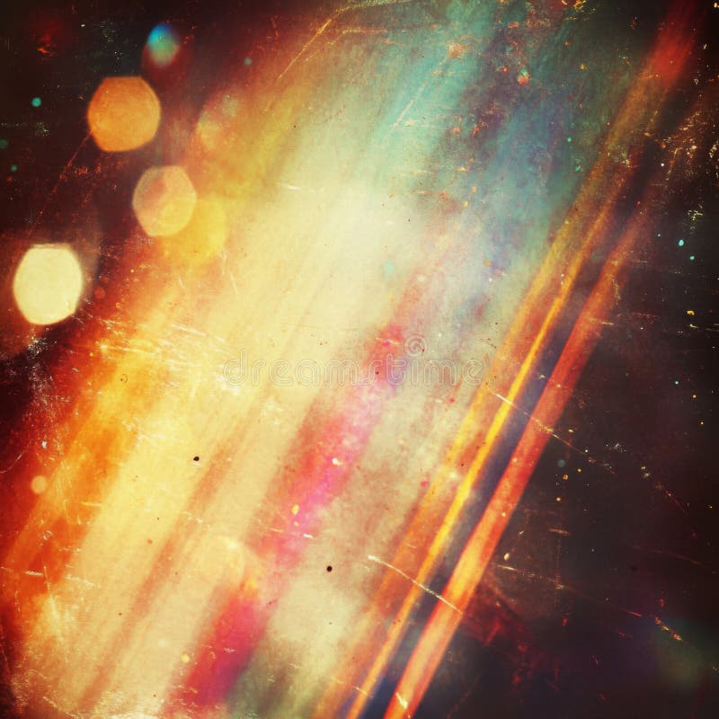 Abstract Vintage Background with Light Streaks and Bokeh Stock ...