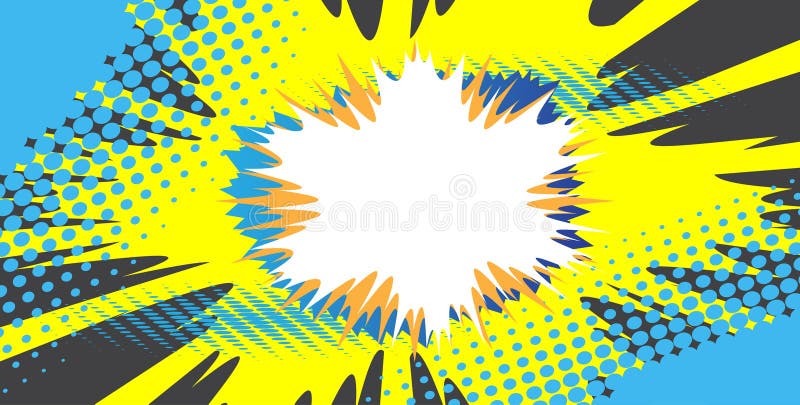 Abstract Vintage Cartoon Backdrop, Comic Book Background. Retro Vector ...