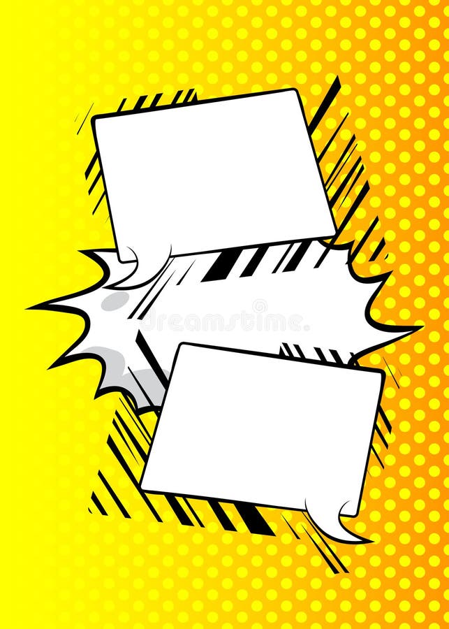 Cartoon Backgrounds, Comic Book Backdrop. Retro Vector Comics Pop Art ...