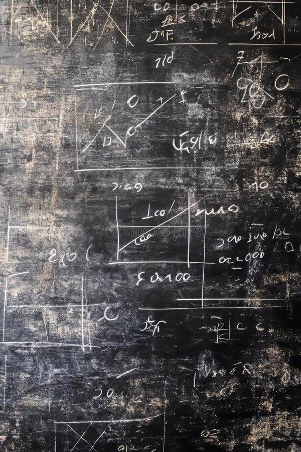 Abstract Vintage Chalkboard Educational Background with Handwritten ...