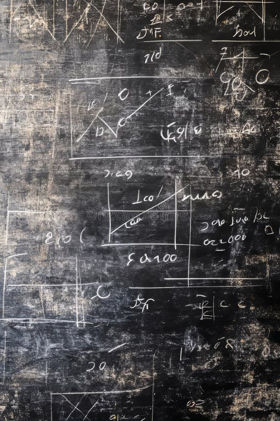 Abstract Vintage Chalkboard Educational Background with Handwritten ...