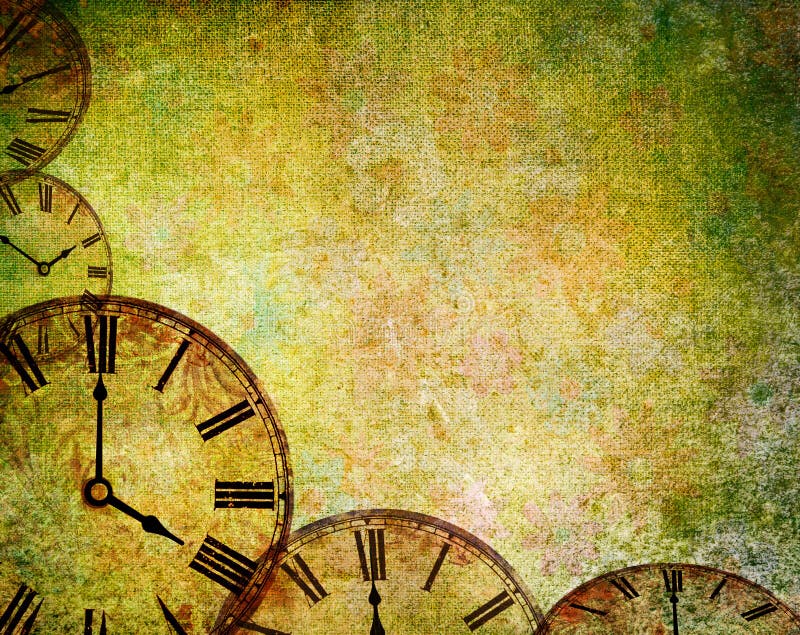 Abstract Vintage Clock Background Stock Illustration - Illustration of ...