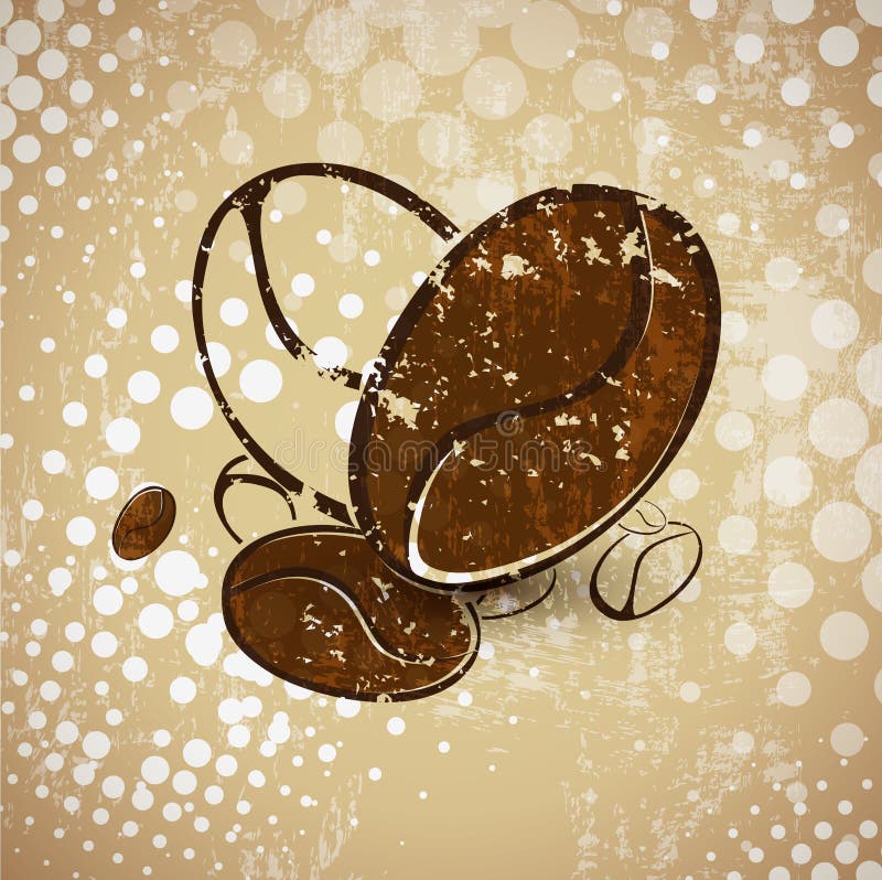 Abstract Vintage Coffee Beans Stock Vector - Illustration of vintage ...