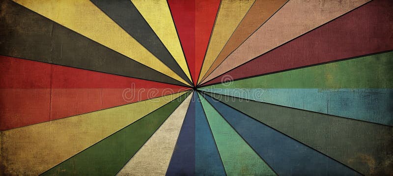 Abstract Vintage Color Wheel on Textured Background, Retro Design ...