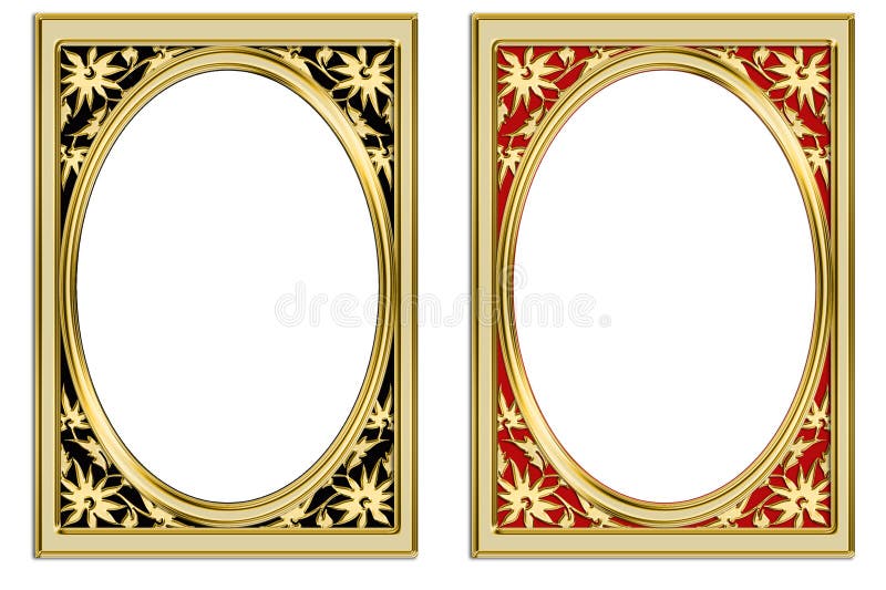 Abstract Vintage Gold Frame Stock Illustration - Illustration of detail ...