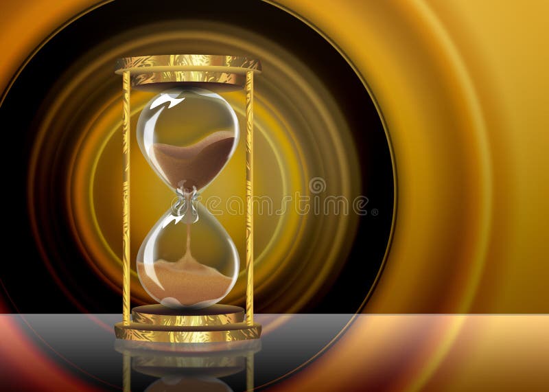 Abstract vintage hourglass stock illustration. Illustration of history ...