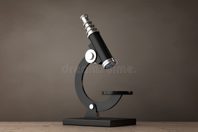 Abstract Vintage Laboratory Microscope. 3d Rendering Stock Illustration ...