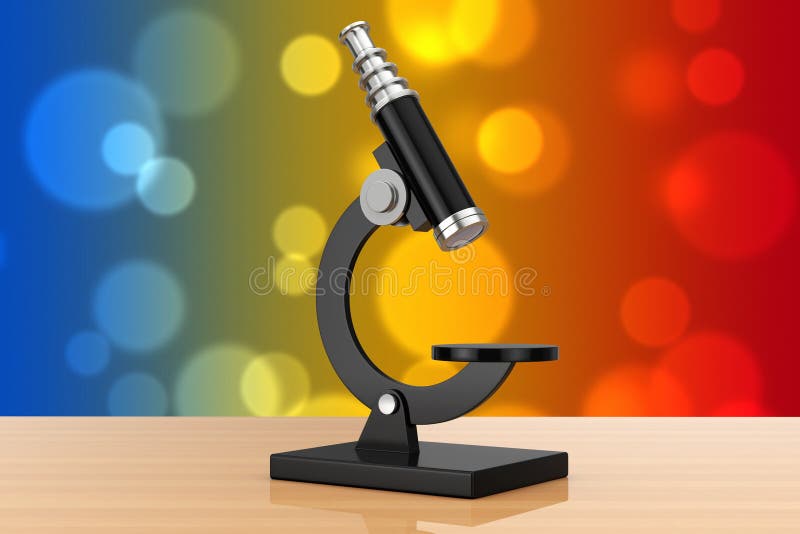 Abstract Vintage Laboratory Microscope. 3d Rendering Stock Illustration ...