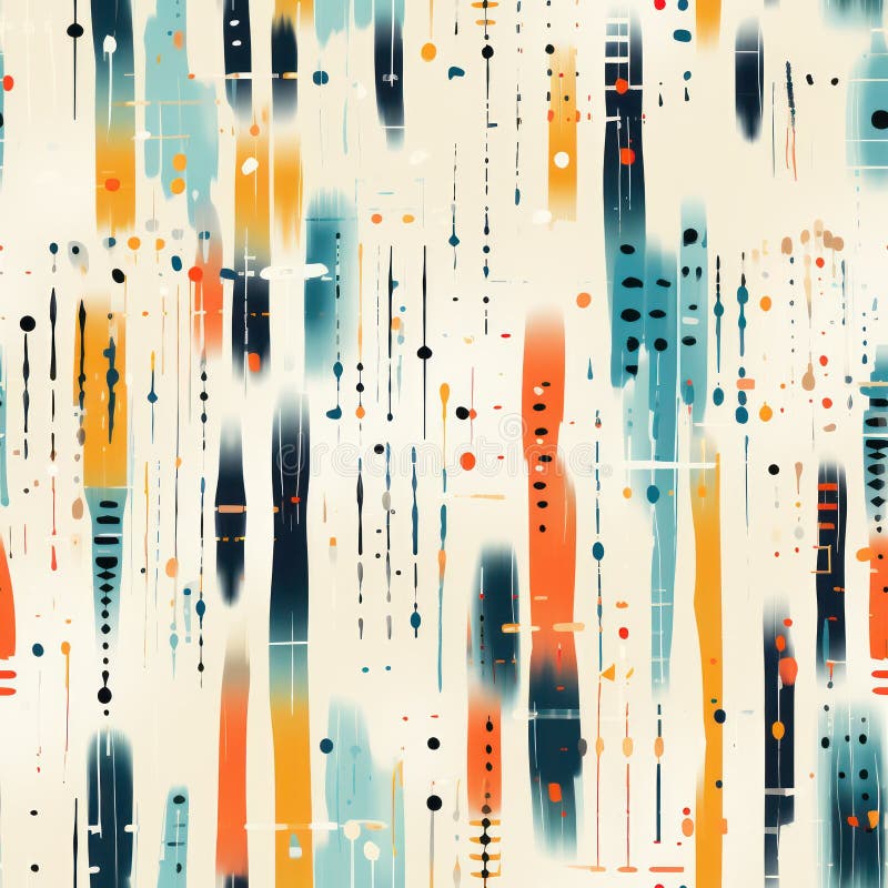 Abstract Vintage Morse Code Seamless Pattern AI Generated Stock ...