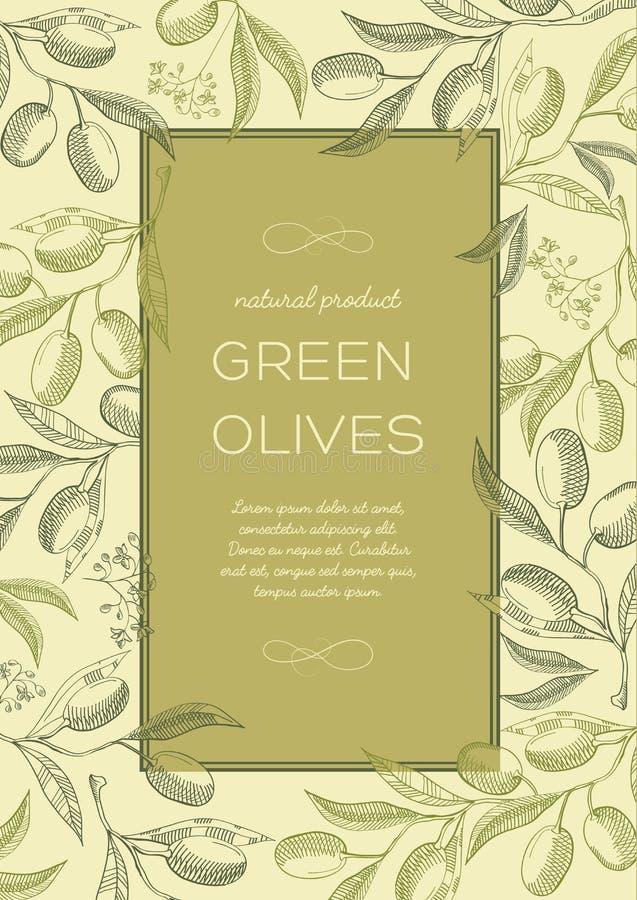 Abstract Vintage Natural Green Poster Stock Vector - Illustration of ...